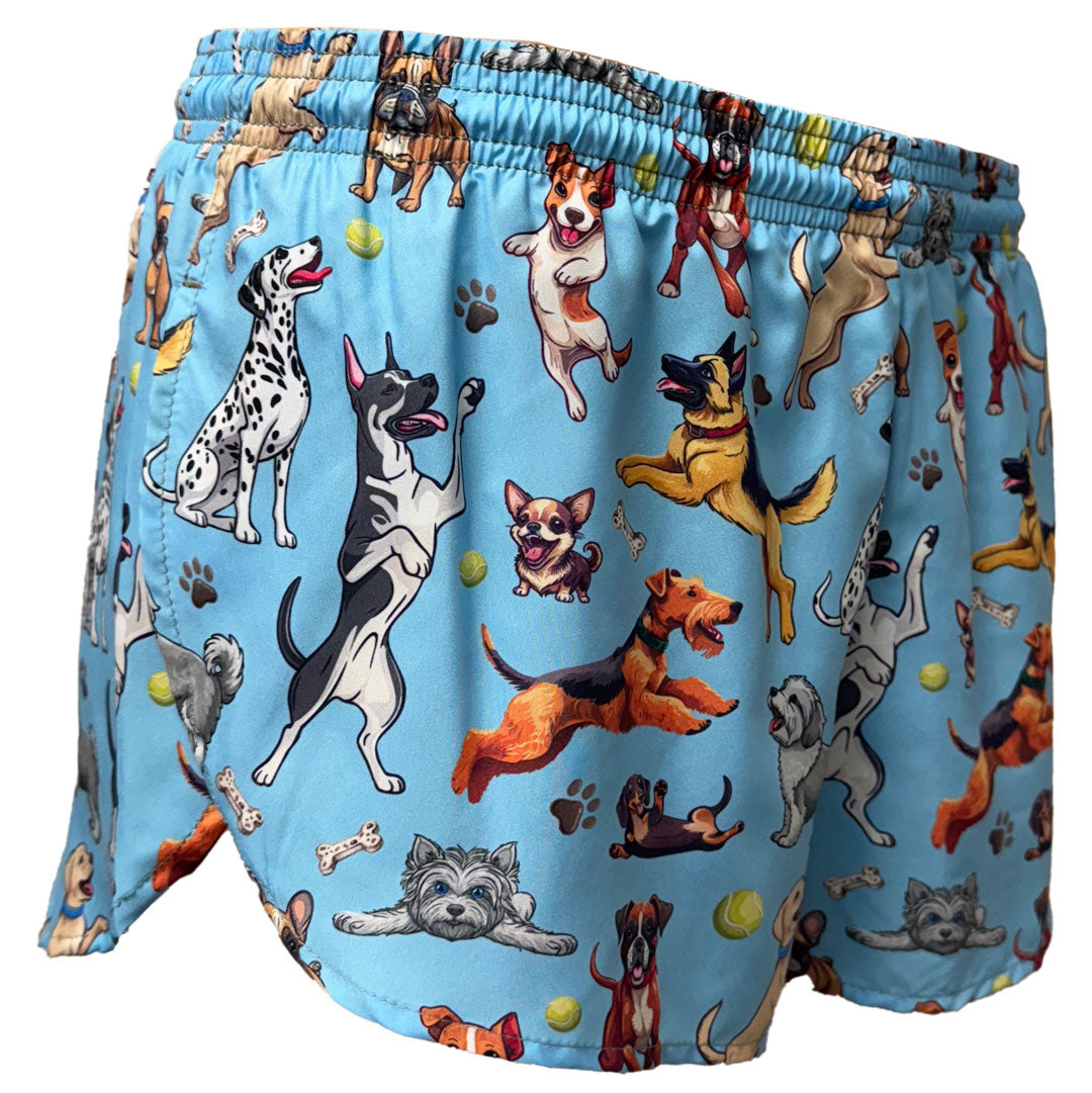 Men's Printed 1" Elite Split Shorts - Bestie Blue