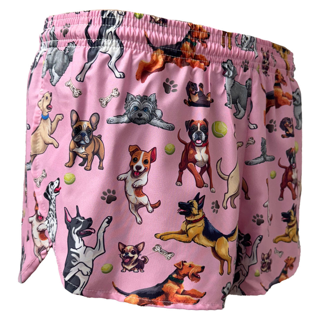 Men's Printed 1" Elite Split Shorts - Bestie Pink