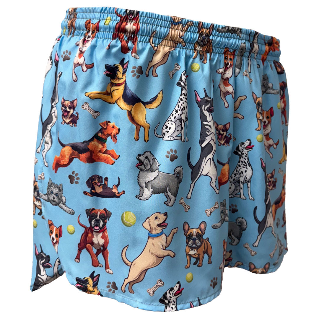 Men's Printed 3" Half Split Shorts - Bestie Blue