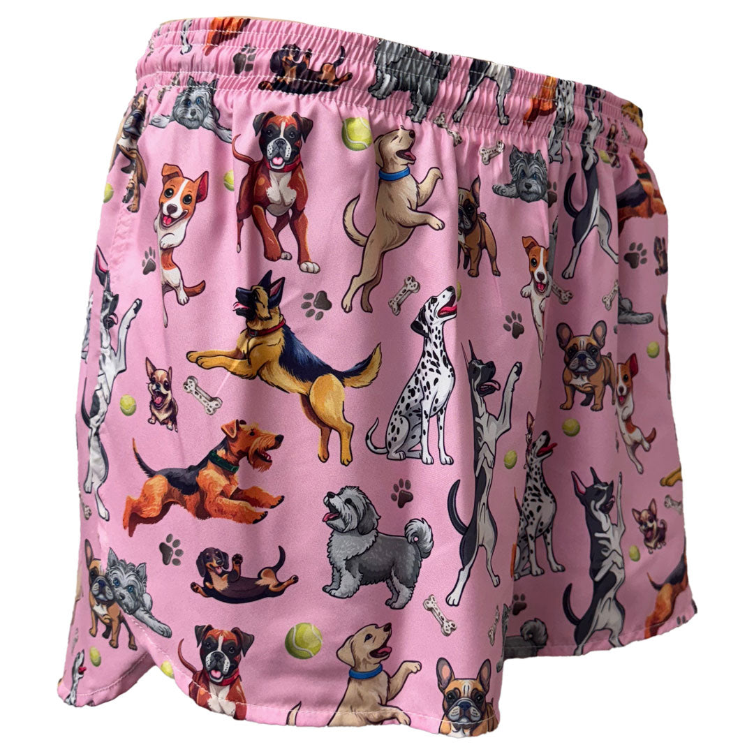 Men's Printed 3" Half Split Shorts - Bestie Pink