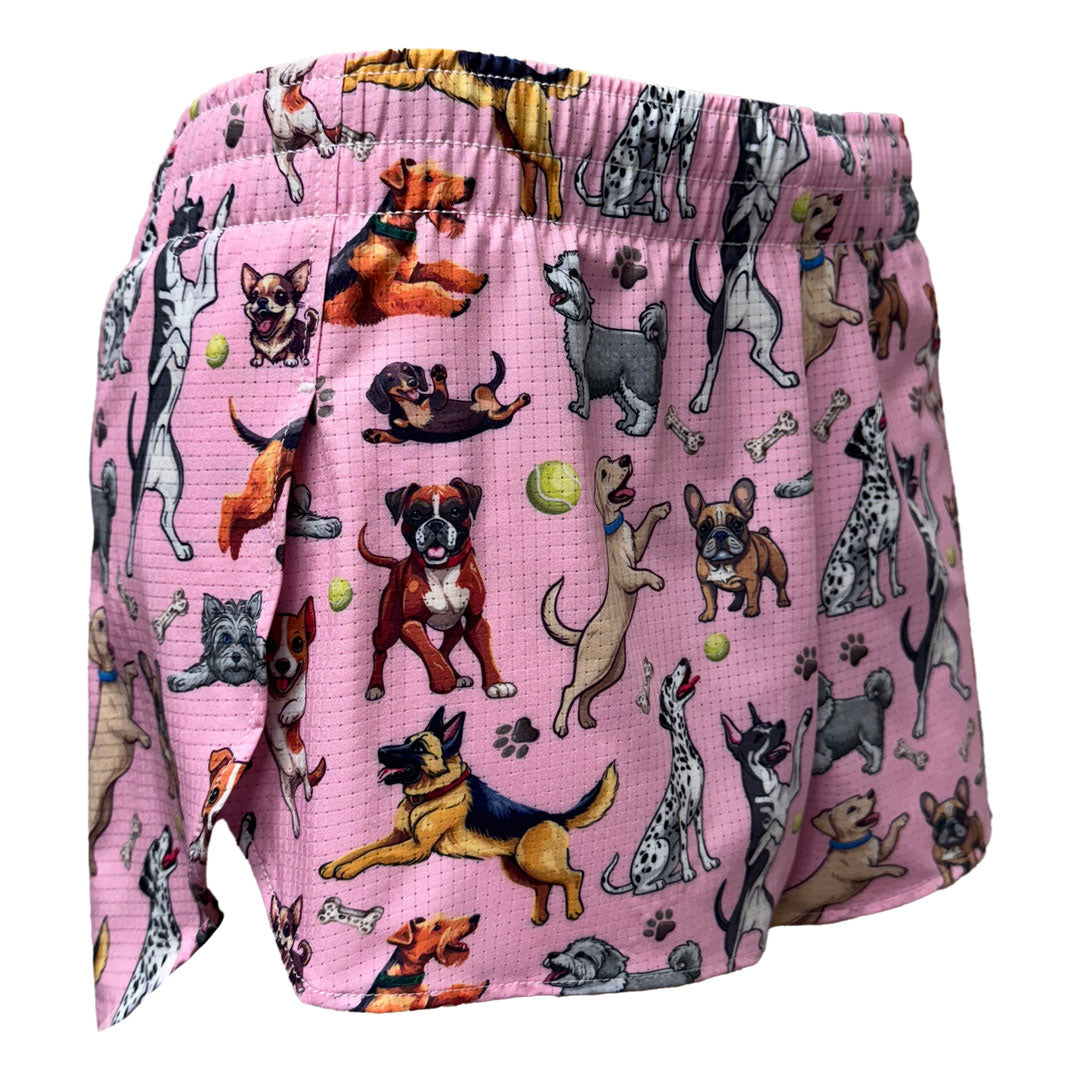 Women's AeroPro 3" Split Shorts - Bestie Pink