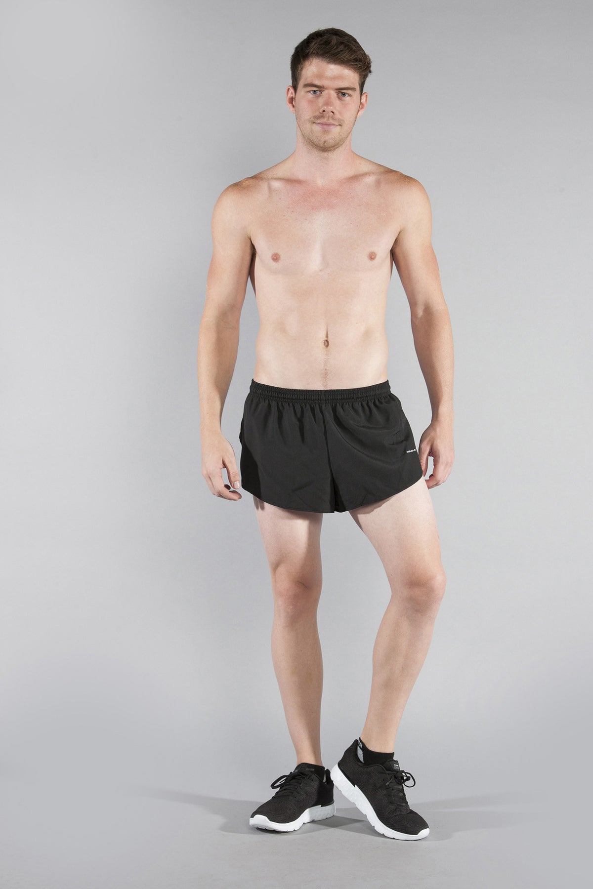 Men's Solid 1" Elite Split Shorts - Black