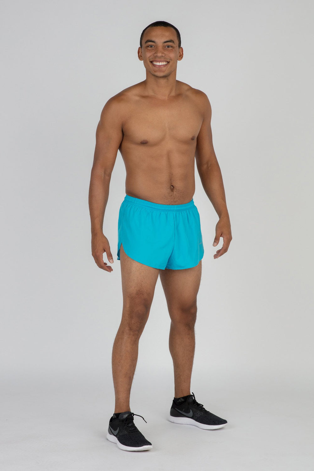 Men's Solid 1" Elite Split Shorts - Vivid Blue